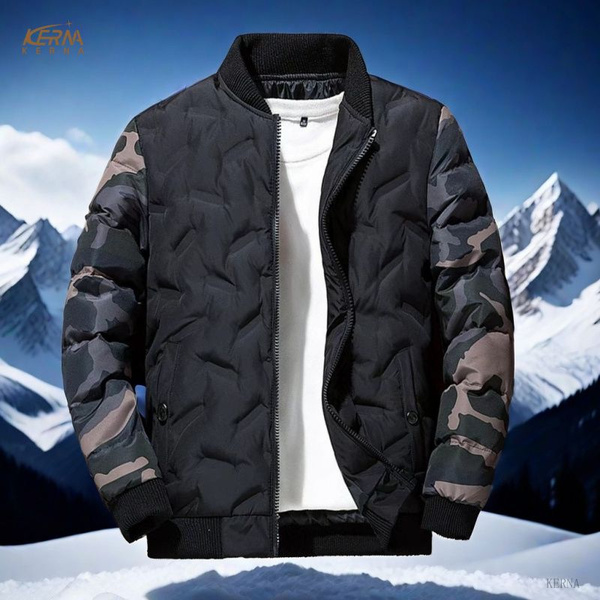 Куртка Мужской KERNA Бант черный лацканы Полиэфирное волокно, размер 46 Длинный куртка-пилот ...