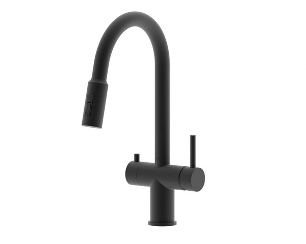 Смеситель для кухни с краном для фильтра Vieir V15060-С черный купить на OZON по низкой цене ...