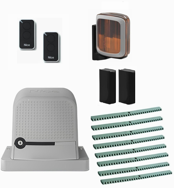 Автоматика для откатных ворот NICE RO600KLT FULL8-K, комплект: привод, 2 пульта, фотоэлементы ...