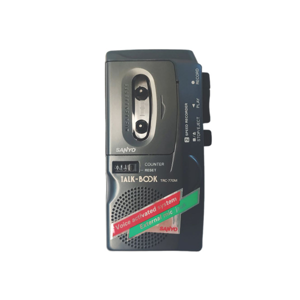 Кассетный плеер Микрокассетный диктофон Sanyo Talk Book TRC-770M + микрокассета и чехол - купить ...