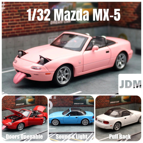 DIECAST CAR 1/32 Коллекционная металлическая машина Mazda MX-5 Miata JDM купить на OZON по ...