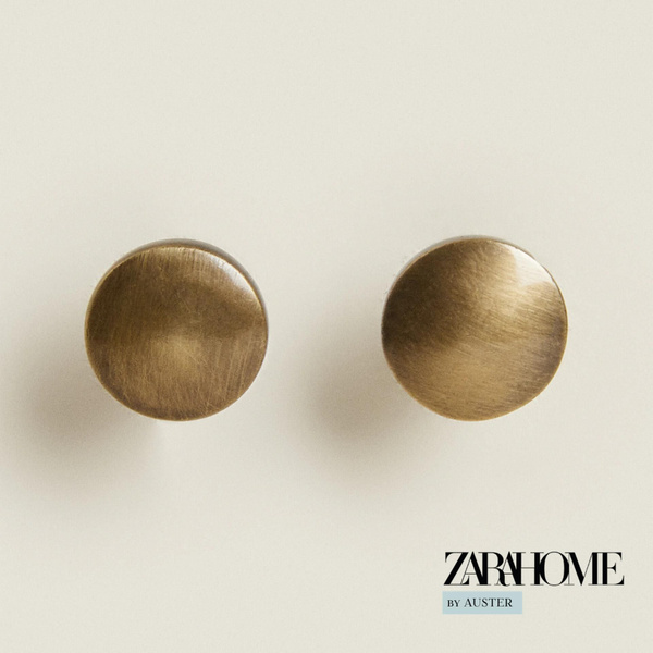 Ручка мебельная ZARA HOME ROUND GOLD DOOR KNOB, 2 штуки - купить с ...