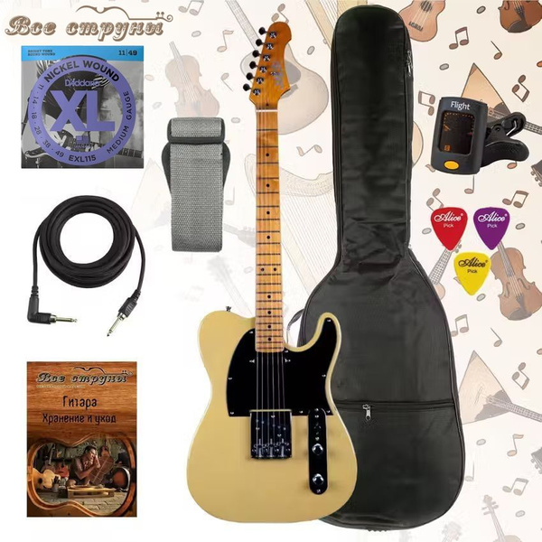 Электрогитара JET JT-300 BTS Telecaster с тёплым чехлом, струнами D'Addario, кабелем, тюнером и ...