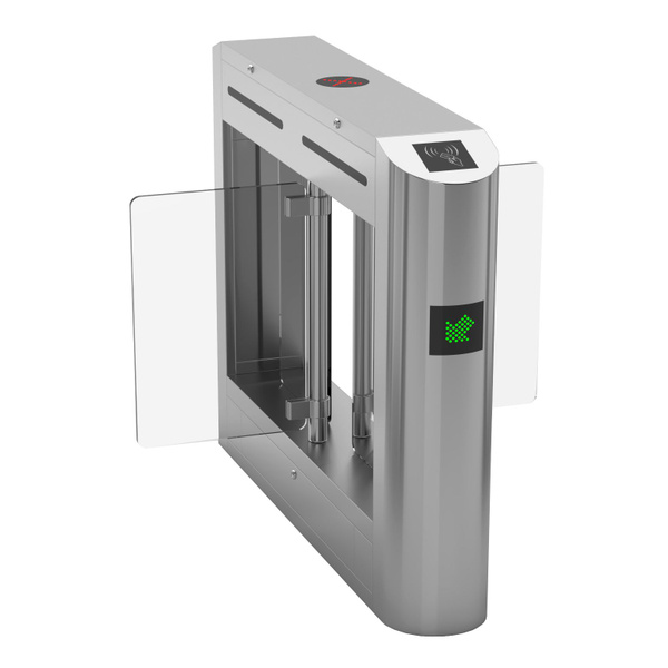 Двухпроходной тумбовый турникет KARSUN JS-XB003D с распашными створками, центральная секция ...