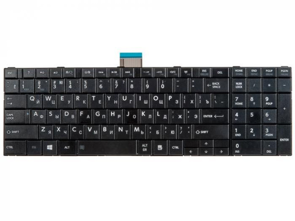Клавиатура для ноутбука Toshiba Satellite C850, C855, L850, L855, мал ...