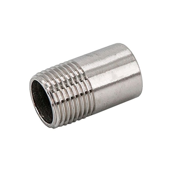 Ниппель стальной приварной нержавеющий, (полусгон) AISI316 DN15 (1/2 ...