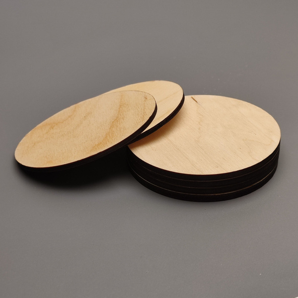 Заготовка для творчества круг 8 см набор 5 штук толщина 3 мм,/ Набор ...