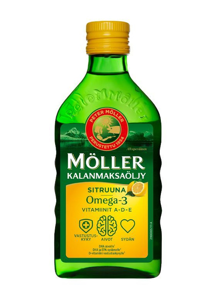 Moller Рыбий жир Омега 3, Omega 3, финские витамины 500мл лимонный ...