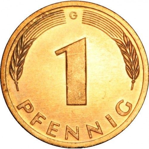 ФРГ Германия 1 Пфенниг 1950-2001 год Колосья Дубовые листья (BOX20) купить на OZON по низкой ...