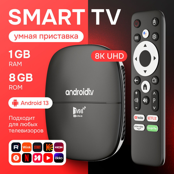 Медиаплеер Optex TV-STV3-7м, USB, HDMI, 3.5 мм, RJ-45 Ethernet, AV ...