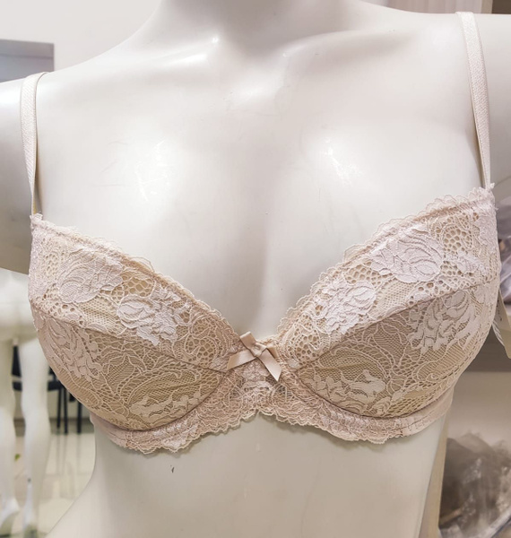 Бюстгальтер Женский Milavitsa пуш-ап, размер 75C нюдовый Эластан, Полиамид Повседневный Беларусь ...