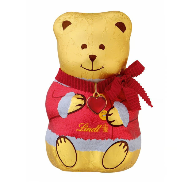 Lindt Teddy шоколадный медведь из молочного шоколада в красном свитере ...