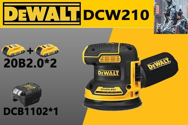 Эксцентриковая шлифмашина 20 В литиевая бесщеточная DCW210 20V2.0 два ...