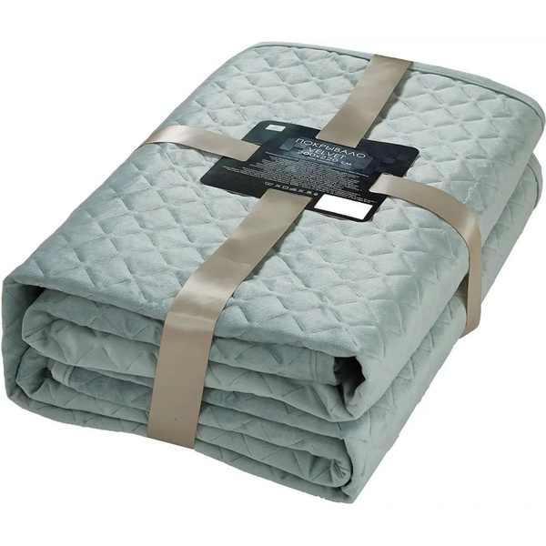 Покрывало Inspire Velvet 200x220 см полиэстер цвет серо-зеленый 220x ...