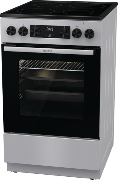 Плита Электрическая Gorenje GEC5C41SG серый стеклокерамика (без крышки ...