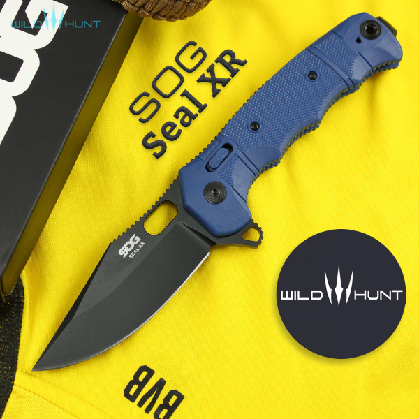 Нож складной SOG Seal XR Blue / Нож туристический из высокоуглеродистой ...
