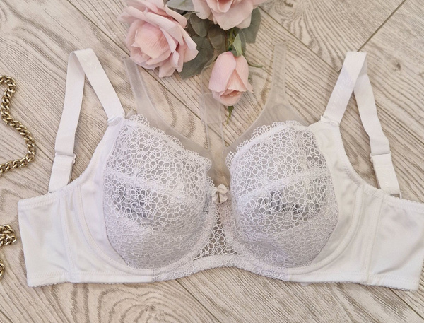 Бюстгальтер Женский Finikin, размер 85G белый Вечерний/праздничный Китай Крючки Бант Орнамент ...