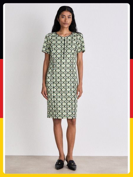 Платье Женский Marc Cain зеленый Повседневный размер 42 дышащий материал купить C доставкой на