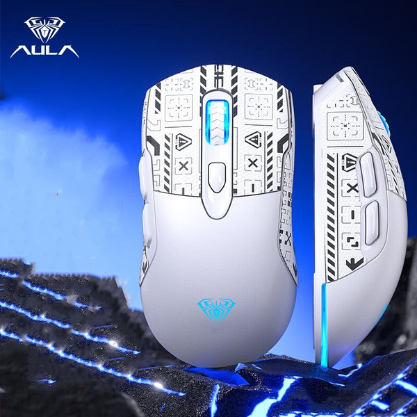 Игровая мышь беспроводная беспроводная SC525-e46b65378db9 , белый, черный,AULA SC525 White ...