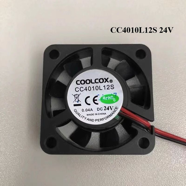 Новый COOLCOX CC4010L12S 4010 2-проводной 12В 0.04A бесшумный вентилятор охлаждения 4CM купить c ...