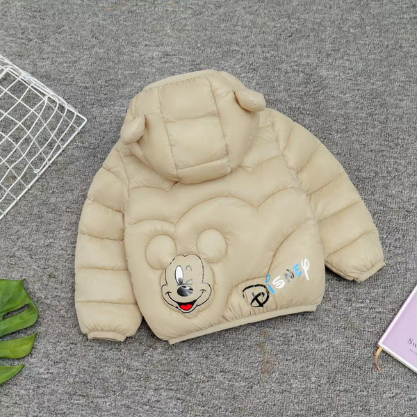 Куртка Мальчики, Девочки THANHDAT бежевый лайт Полиэстер, размер 92, 98 Длинный Демисезон ...