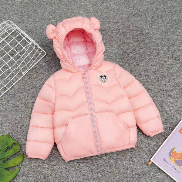 Куртка Мальчики, Девочки THANHDAT розовый меланж Полиэстер, размер 86, 92 Длинный Демисезон ...