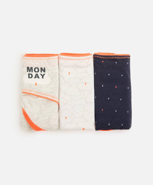 Комплект трусов Женский Oysho брифы Хлопок, Эластан защитный хаки, размер 46, 48 Средняя Испания ...