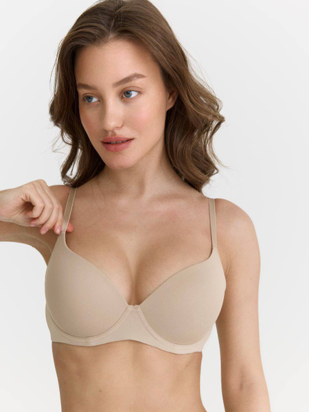 Бюстгальтер Женский Caitline бесшовный, мягкая чашка на каркасе, размер 75B телесный Нейлон ...