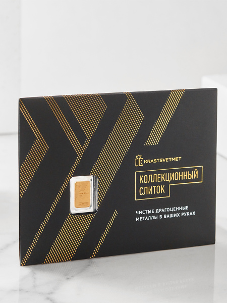 Krastsvetmet слиток золота, сувенирный, золото 1 г, проба 999,9 купить ...