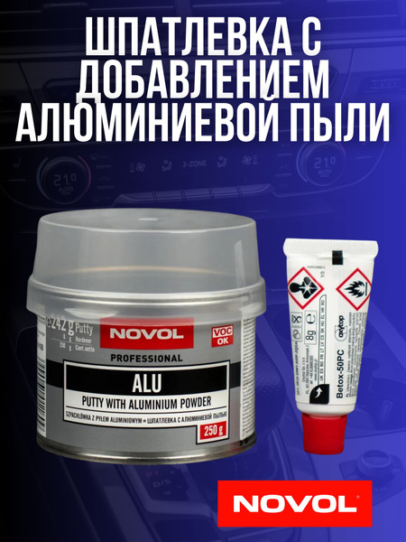 Novol Автошпатлевка, цвет: серый, 250 мл, 1 шт. купить на OZON по низкой цене (1884351050)
