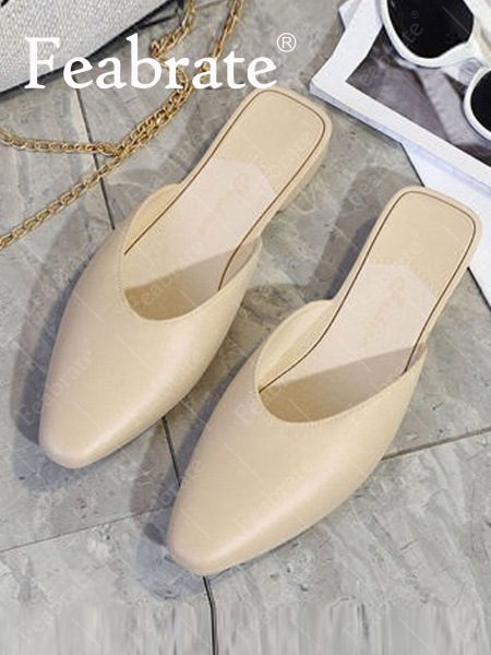 Лоферы Женский Feabrate бежевый нейтральный, размер 36 Без каблука Лето Без застёжки купить c ...