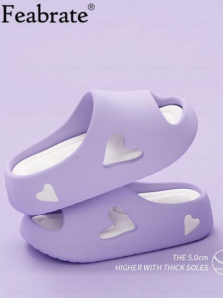 Шлепанцы Женский Feabrate, размер 36, 37 EVA Мягкая стелька, Легкая модель Без застёжки Кружево ...