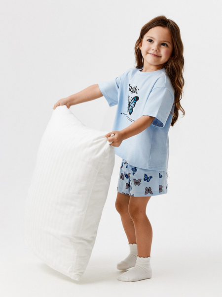 Пижама Девочки Acoola Трикотаж, Хлопок, размер 98, 104 голубой берилл Китай купить c доставкой ...