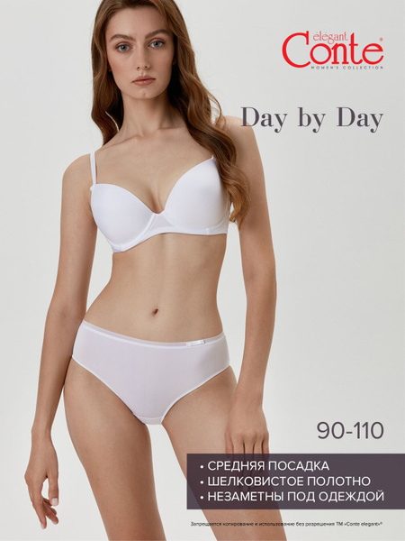 Трусы Женский Conte слипы Полиамид, Эластан белый, размер 42 Средняя Бант, Тесьма Беларусь ...