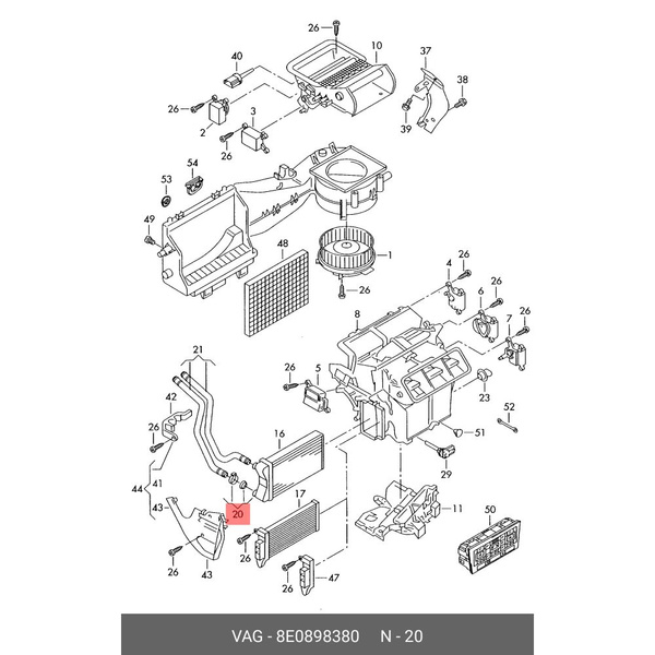 Комплект прокладок патрубков радиатора патрубков радиатора печки VAG ...