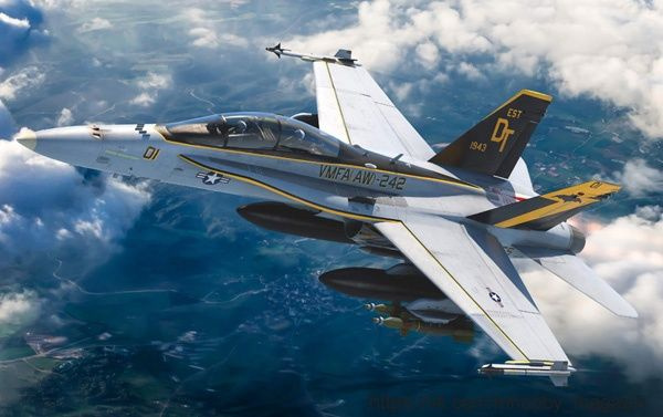 Сборная модель самолета Kinetic F/A-18D USMC HORNET VMFA-242 BATS ...