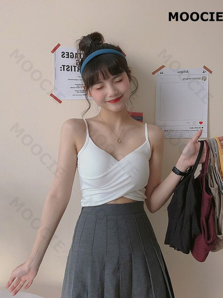 Кроп-топ Женский MOOCIE белый, размер 40, 42 Хлопок Домашний Китай купить c доставкой на OZON по ...