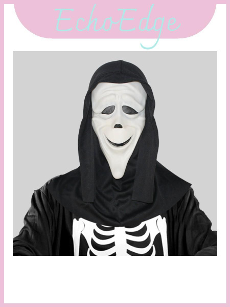 маска для хэллоуна chilling gray zombie mask, серый, страшный ...