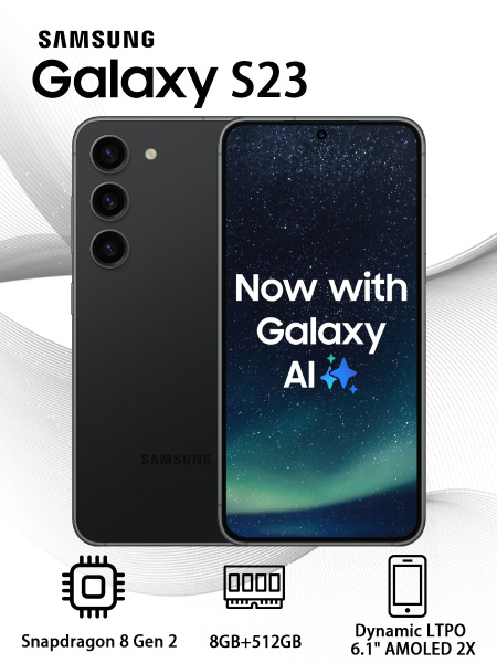 Смартфон Samsung Galaxy S23 512 ГБ 8 ГБ Черный OLED/AMOLED 1 SIM купить ...