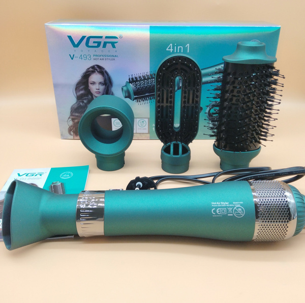 VGR Фен для волос V-421 1000 Вт, зеленый, бирюзовый купить на OZON по низкой цене (2059928038)