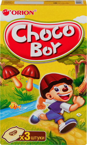 Печенье ORION Chocoboy, 135г купить на OZON по низкой цене (2064344293)