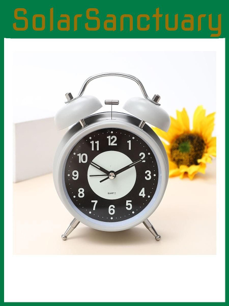 будильник silent night light analog alarm clock with extra loud ringing ...