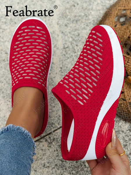 Сабо Женский Feabrate Текстиль R (средняя), размер 41 Закрытый нос, Круглый нос Клиновидный ...