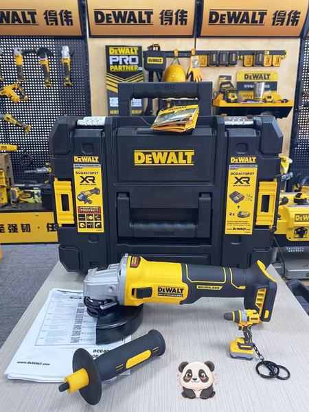 Беспроводная бесщеточная угловая шлифовальная машина DEWALT DCG407 125 ...