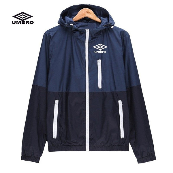 Ветровка Мужской, Женский UMBRO сине-морской Полиэстер, размер 48, 50 На любой сезон облегающий ...