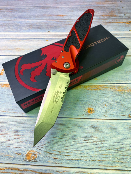 Складной нож Microtech Socom Elite T/E Red Stonewash Part. Serrated, 161-11RD купить на OZON по ...