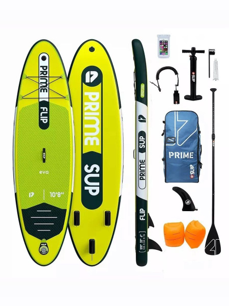 Сапборд PRIME 10.8x33x6 Flip yellow S25 (320x84x15 см) надувной ...