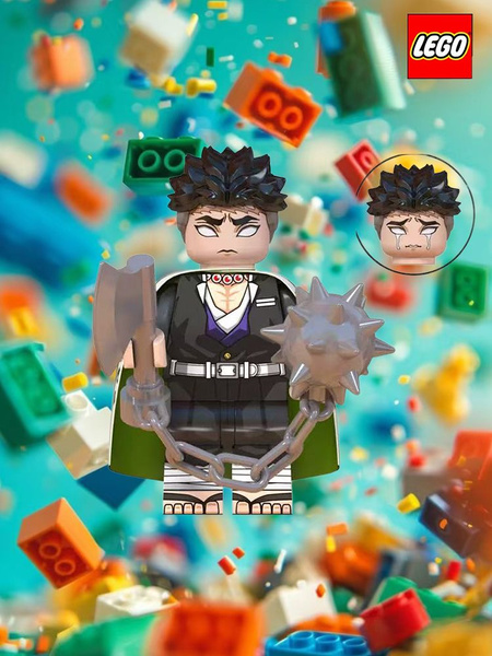 Вопросы и ответы о Минифигурка Гёумэя Химэдзимы из Убийцы демонов Столп Камня с цепным оружием ...