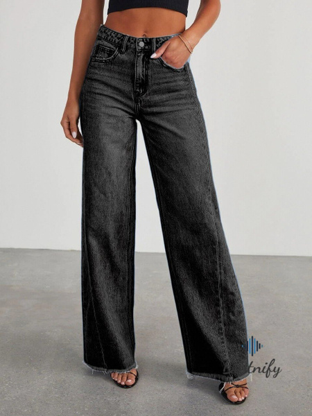 Джинсы Женский MOOCIE черный слим Джинс, Полиэстер, размер 48 облегающий Петля, Пуговицы Средняя ...