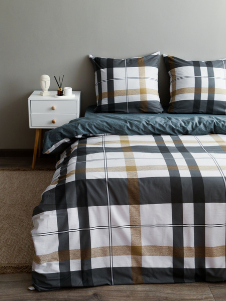 Комплект постельного белья Sofitex Комплект 1.5-спальный на молнии поплин , наволочки 70x70 ...